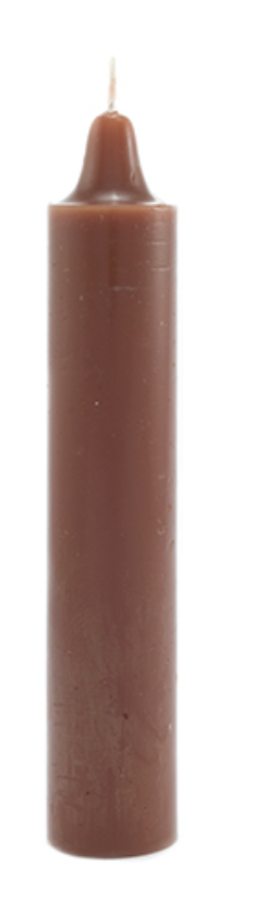 Candle 6 Inch Pillar Brown – Herbs and Arts
