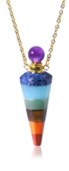 Necklace Pendulum Bottle Chakra – Herbs and Arts