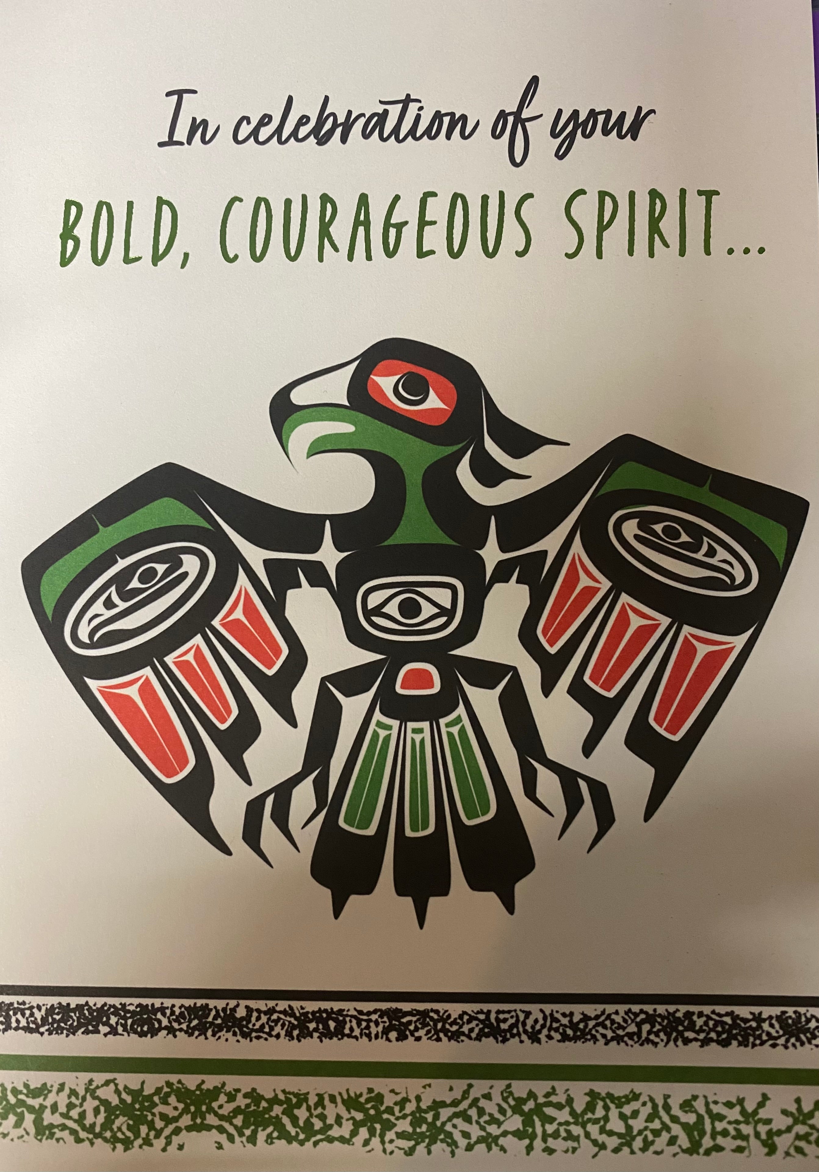 Greeting Card Courageous Spirit Birthday – Herbs and Arts